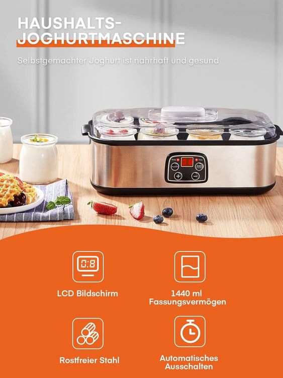 Joghurtmaschine Joghurtbereiter mit 8 Gläsern und Deckeln (Neu und originalverpackt) in Herisau ...