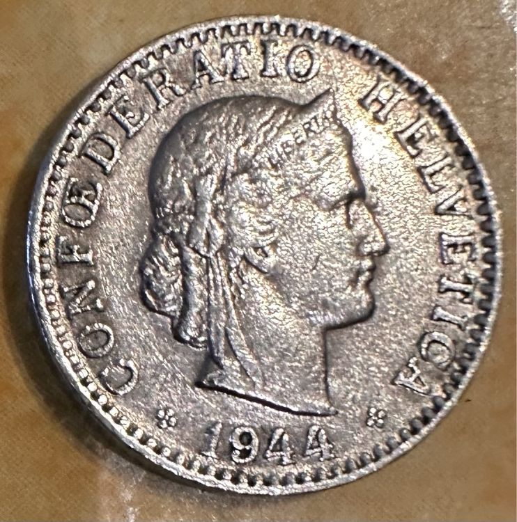 20 Rappen 1944, seltene Münze, Top Zustand! | Kaufen auf Ricardo