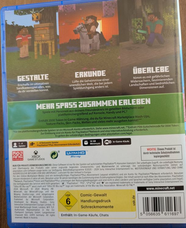 Mojang Minecraft PS5, DE | Kaufen auf Ricardo