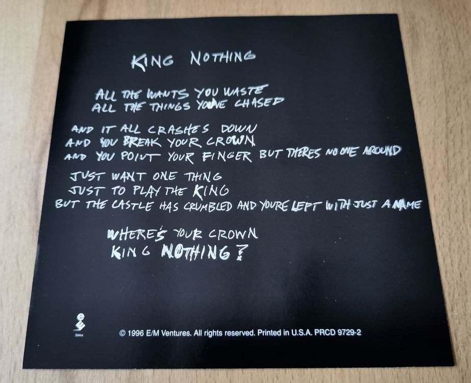 METALLICA: King nothing USA Promo CD (Gebraucht) in Münchwilen TG für ...