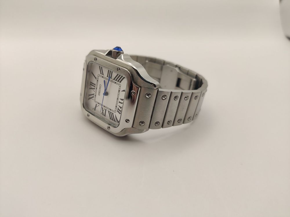 Seiko mod Cartier Santos 38mm NH35 (Neu (gemäss Beschreibung)) in ...