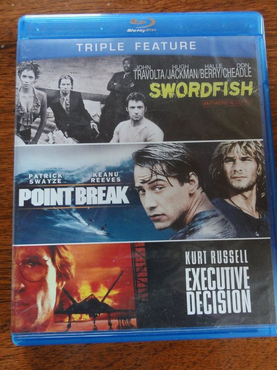 Blu.Ray 3 films Swordfisch/Point Break/Executive decision. (Neu (gemäss Beschreibung)) in L ...