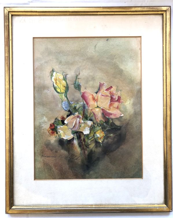 Hermine Leuthold - Blumenstilleben - Aquarell | Kaufen auf Ricardo