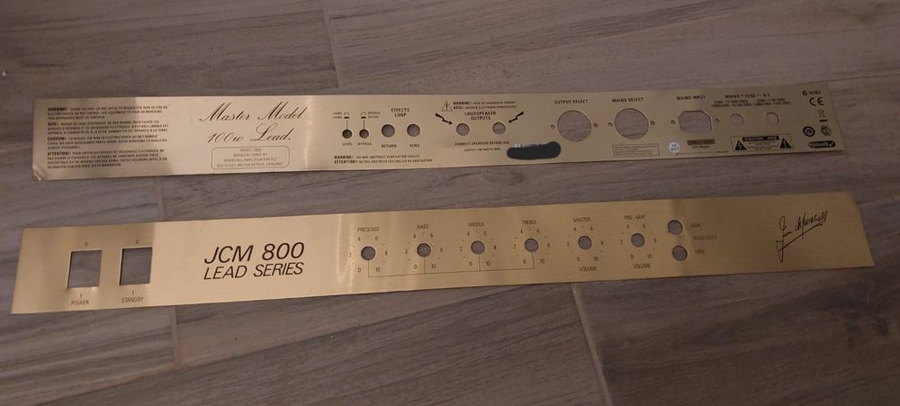 Marshall faceplate / panel plate (front & back) (Gebraucht) in Liestal ...