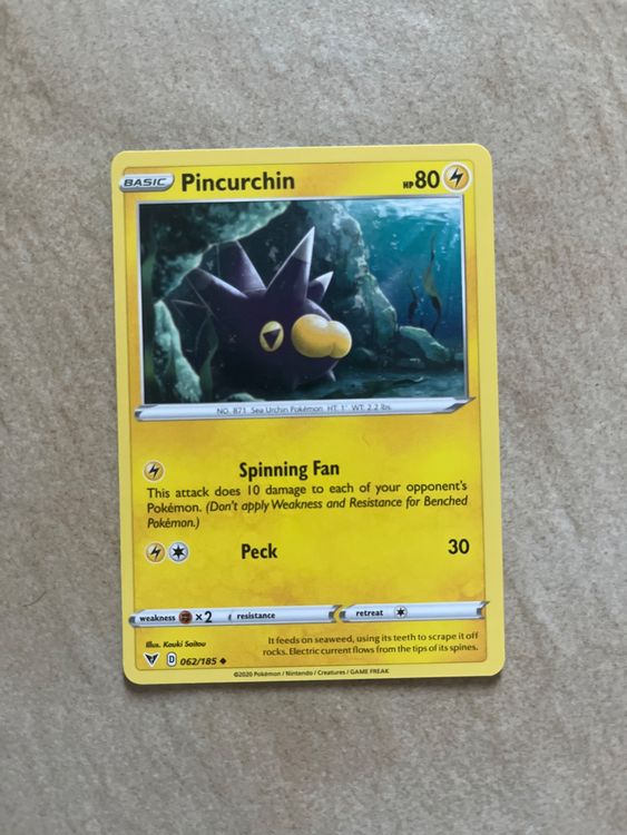 Carte Pokemon Pincurchin - Vivid Voltage - EN (Gebraucht) in Vernayaz ...
