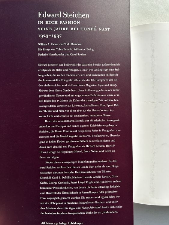 Edward Steichen in High Fashion 1923-1937 Art Déco Book (Gebraucht) in ...