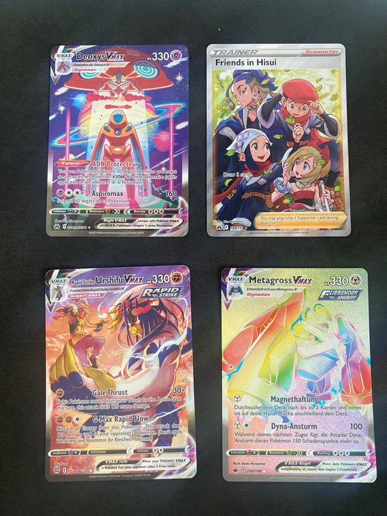 4 Karten Trainer Gallery, Rainbow und Trainer aus S&S (Gebraucht) in ...