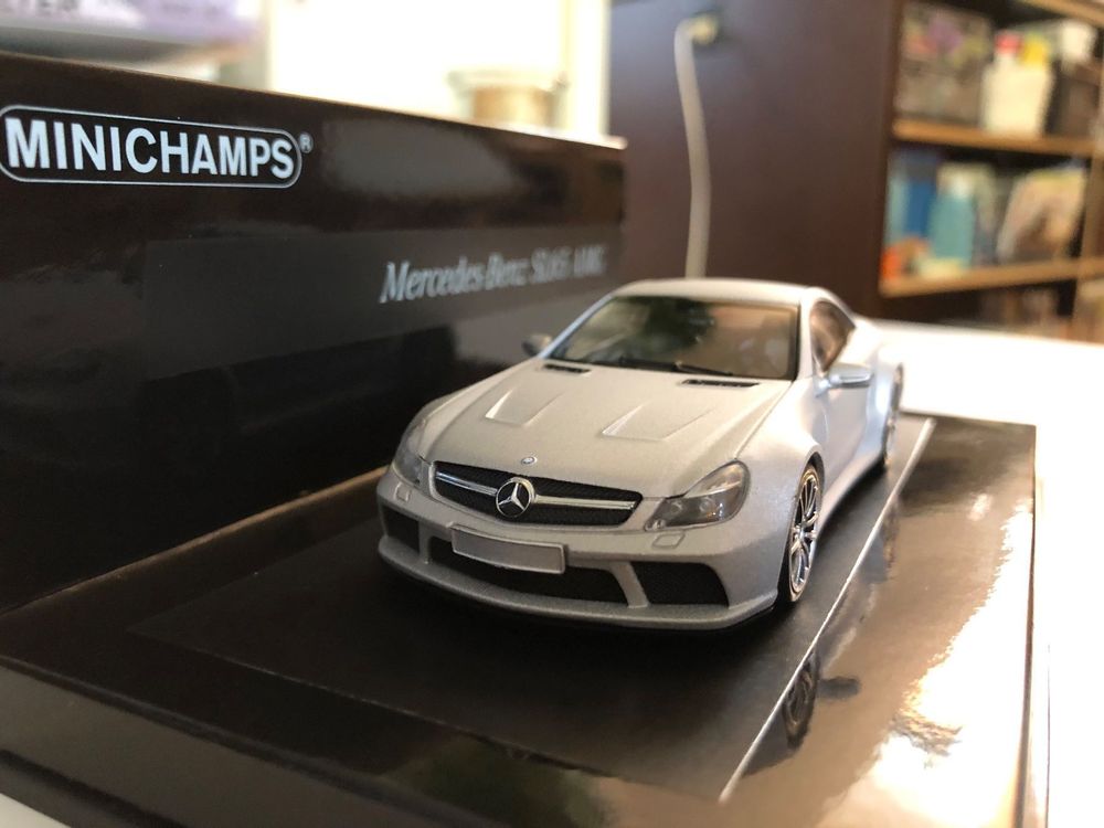 Mercedes-Benz SL65 AMG 2009 Matt Silver 1:43 Minichamps (Neu und ...