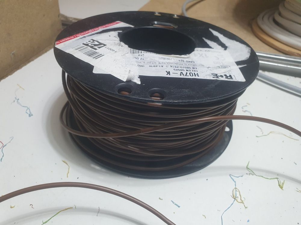 ca 80 Meter T-Litze 1,5mm2 braun 1.5mm2 1.5 (Neu und originalverpackt ...