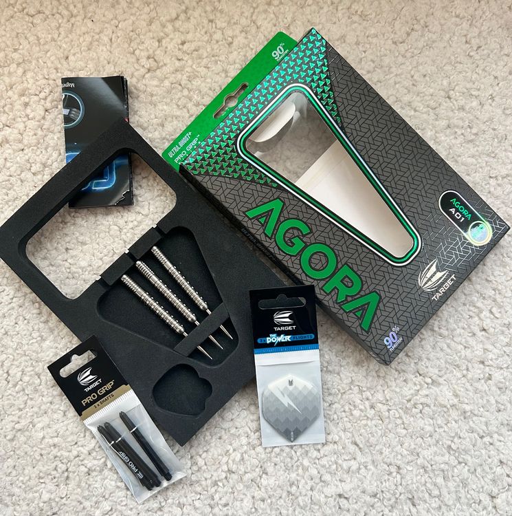 Steeldart Set Target Agora 22g 90% Tungsten (Gebraucht) in Bremgarten b. Bern für CHF 30 – mit ...