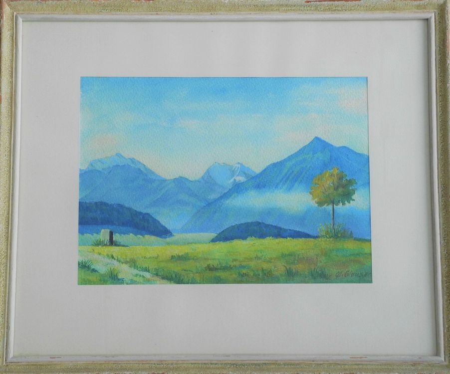 Berner Oberland mit Niesen und Alpen sign. Glauser | Kaufen auf Ricardo