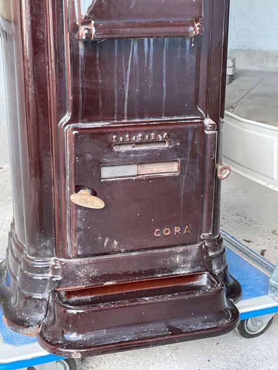 Ofen Kanonenofen Cora Email braun antik für Holz (Gebraucht) in Spiez ...