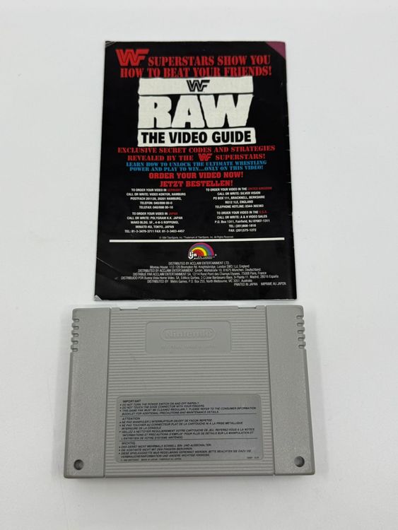 WWF RAW inkl. Spielanleitung (Super Nintendo Snes) (Gebraucht) in ...