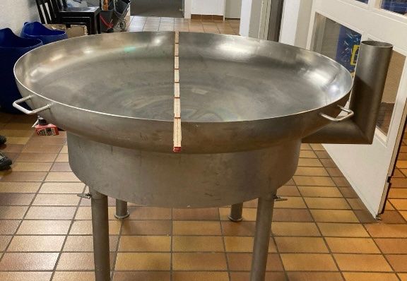 Riesen - Pfanne / Paella - Pfanne /Gas - Brenner /Chromstahl (Gebraucht ...