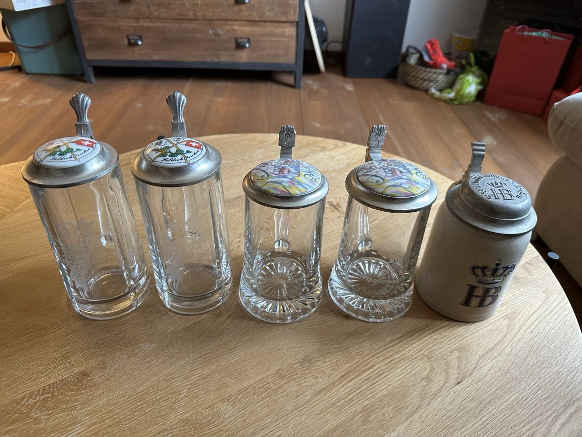 Lot anciens verres à bière Feldschlossen (Gebraucht) in Corcelles NE ...