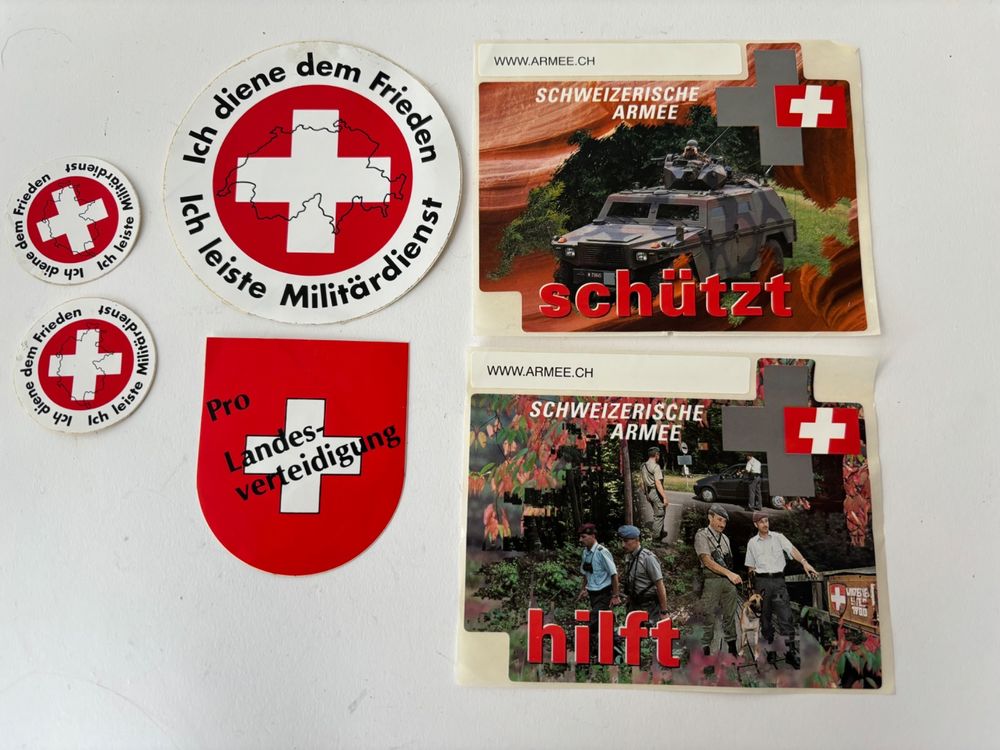 6 Vintage Sticker Aufkleber SCHWEIZER ARMEE MILITÄR | Kaufen auf Ricardo