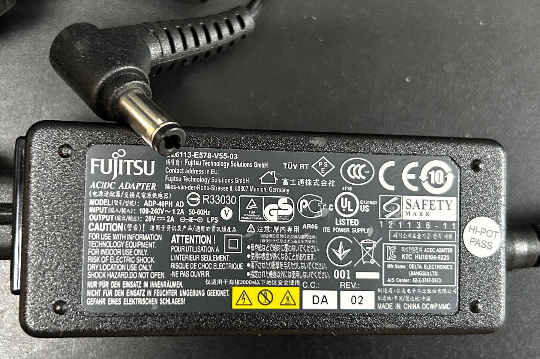 Fujitsu Netzteil 20V / 2A (Gebraucht) in Lüsslingen für CHF 8 – mit ...