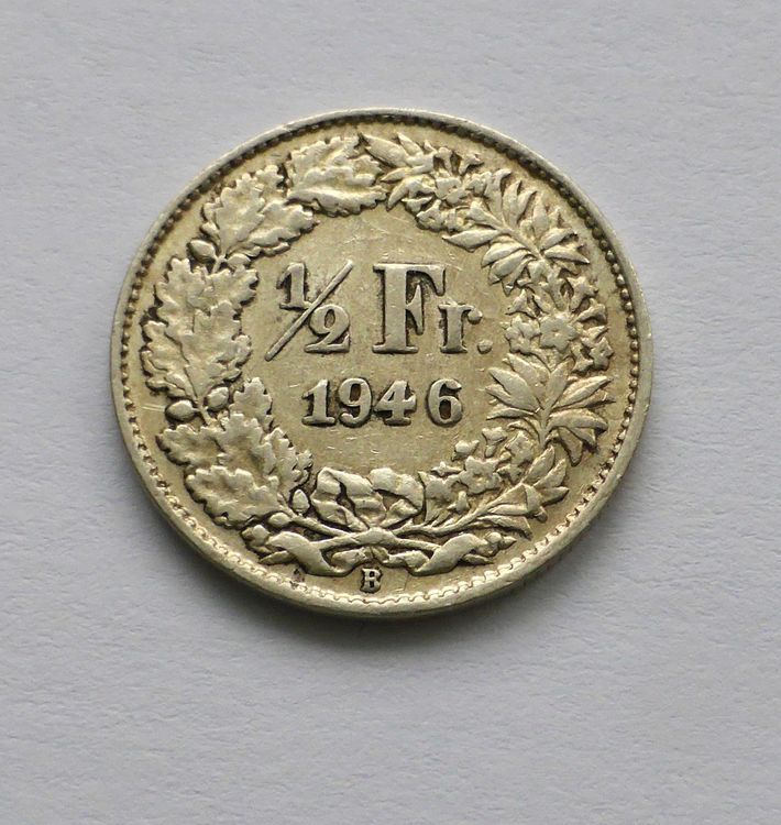 50 Rappen 1946 - gleichstehend - ABART | Kaufen auf Ricardo