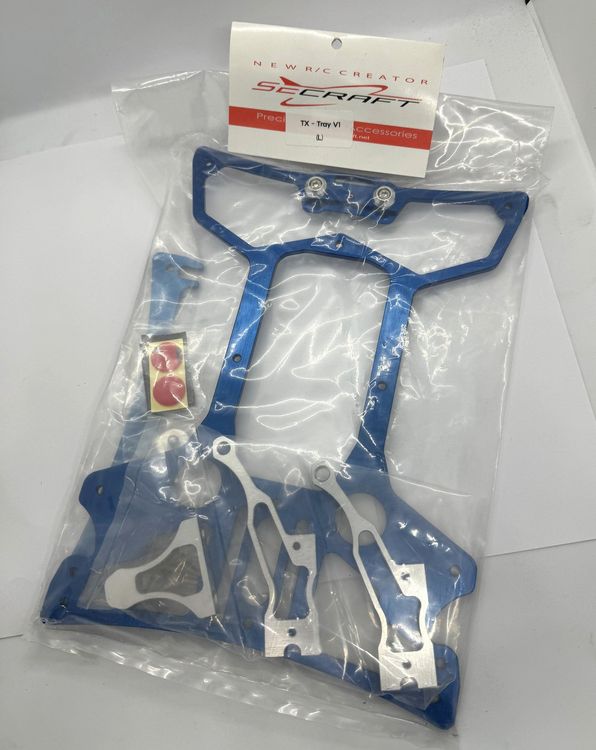 SECRAFT TX -Tray V1 L - Senderpult ALU - BLAU eloxiert (Neu und ...