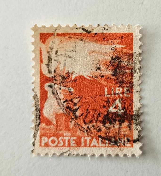 Briefmarke Italien "Poste Italiane 4 Lire" (Gebraucht) in Derendingen ...