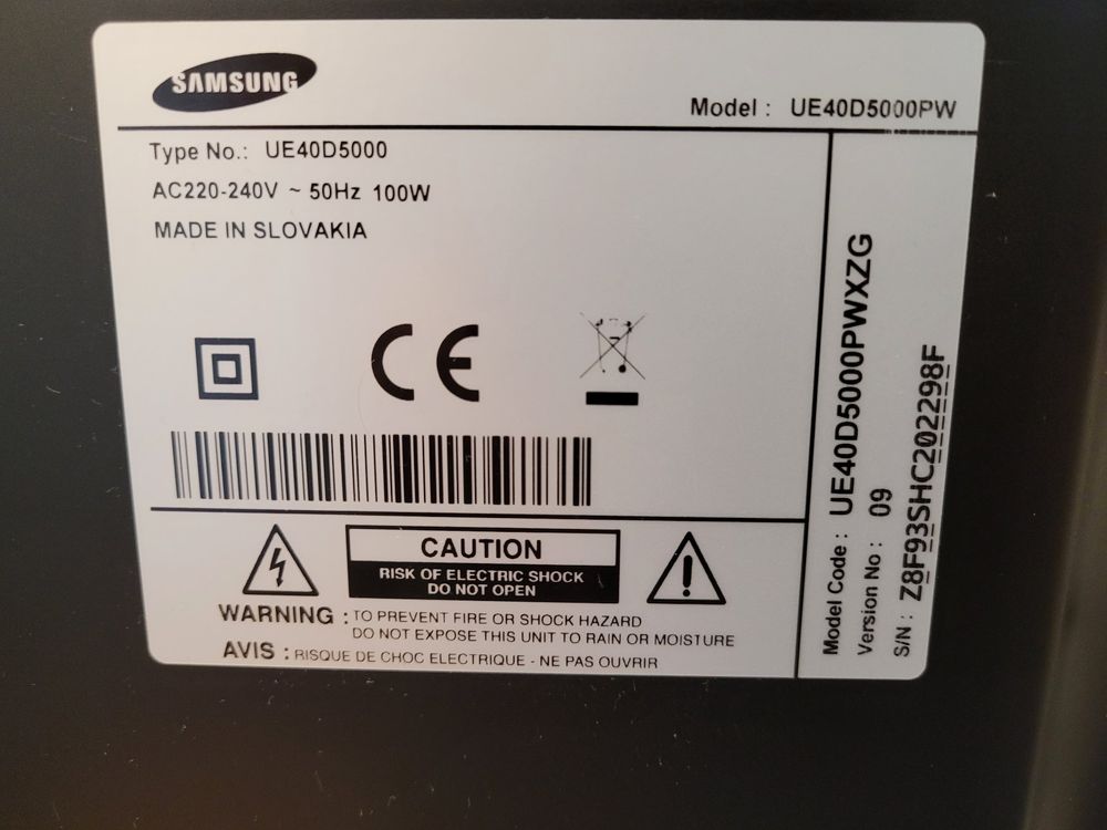 Samsung FullHD TV UE40D5000 (Gebraucht) in für CHF 40 – nur Abholung ...
