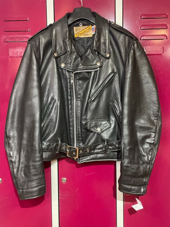 VINTAGE 80s/90s SCHOTT PERFECTO 618 LEATHER JACKET SZ: 42=L (Gebraucht) in Cortaillod für CHF ...