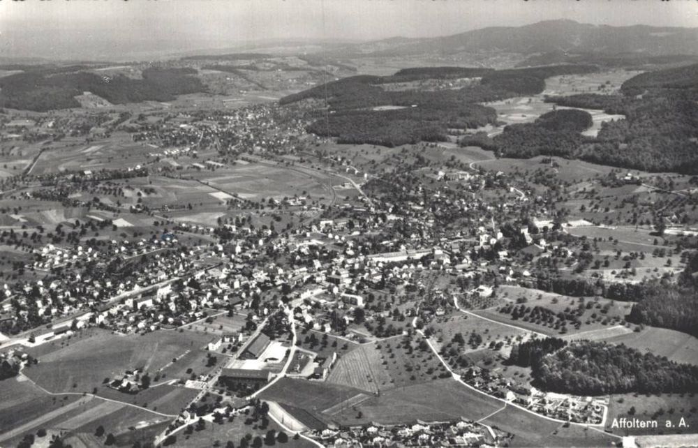 Affoltern am Albis, dat. 1967, Flugaufnahme Zaugg, Solothurn (Gebraucht) in Luzern für CHF 1 ...