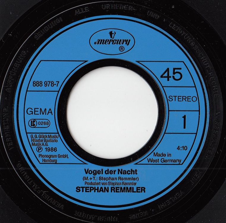 Stephan Remmler Vinyl Single von 1986 | Kaufen auf Ricardo