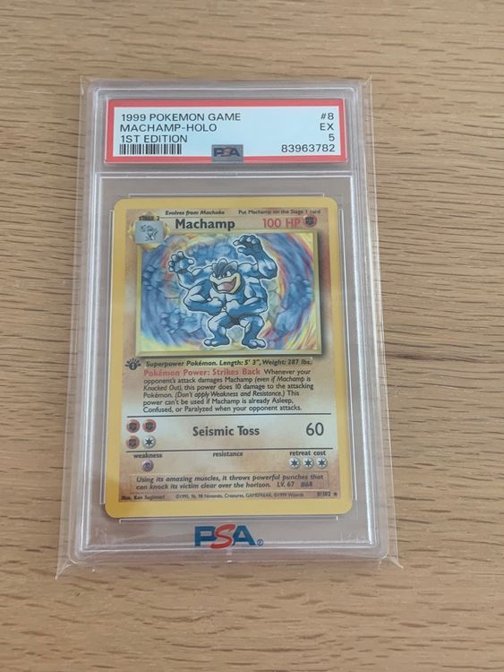 Machamp Holo 1. Edition PSA 5 | Kaufen auf Ricardo