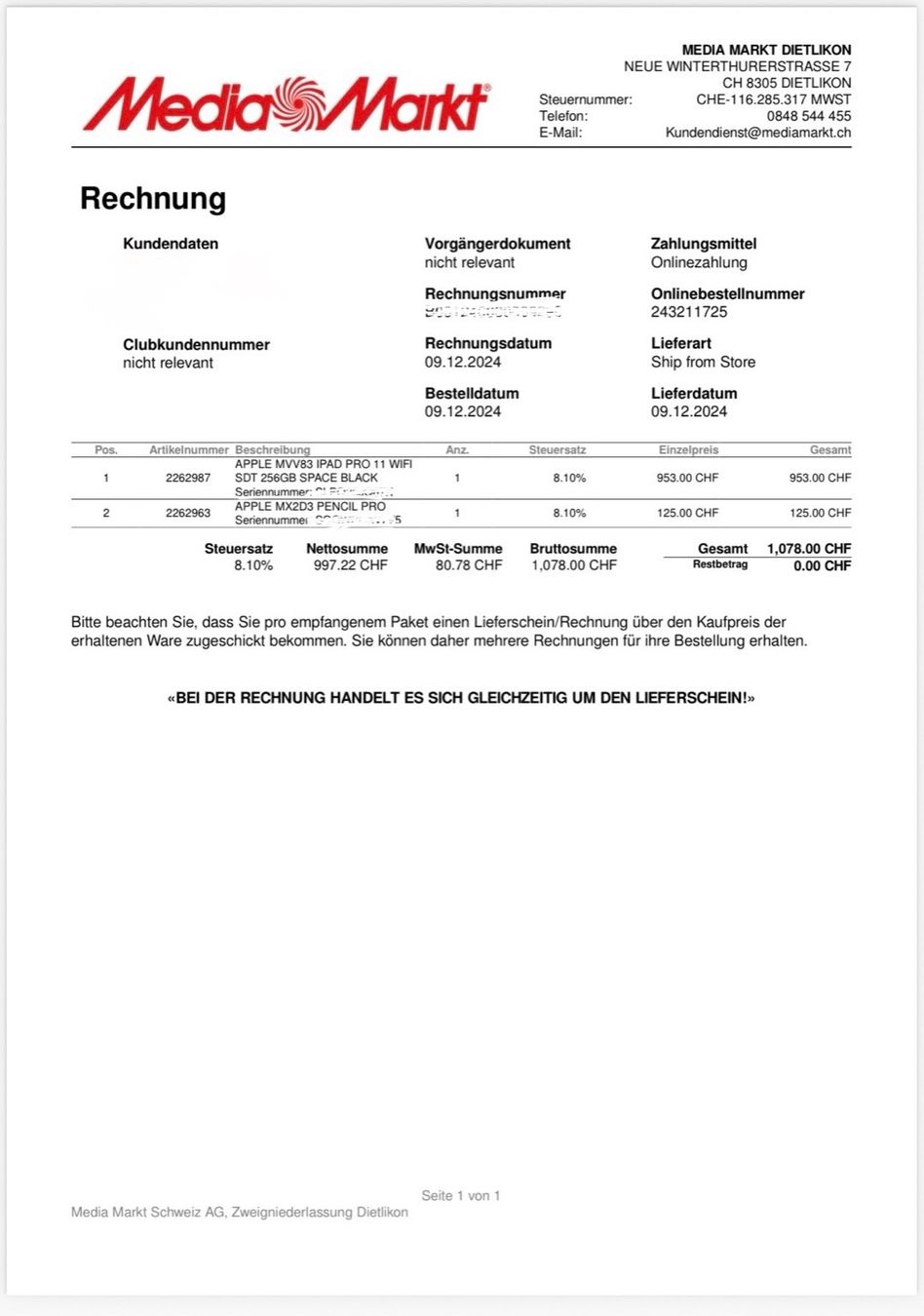 iPad Pro 11“ M4 (256GB) + Apple Pencil Pro - mit Garantie (Neu (gemäss ...