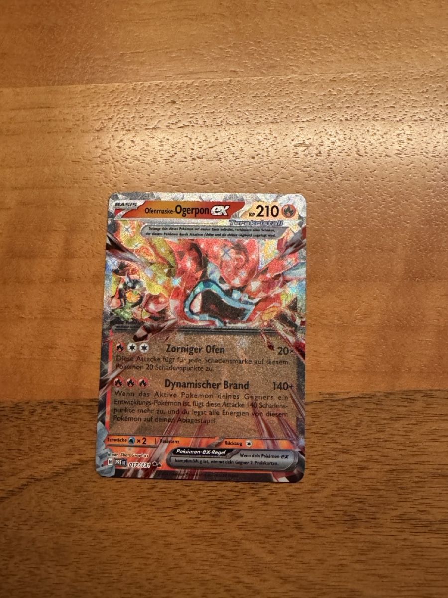 Pokemon PRE DE Ofenmaske-Ogerpon ex 017/131 (Neu (gemäss Beschreibung ...