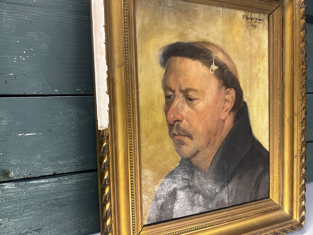 Mönch Portrait von Louis-Édouard MAY bekannt als EDWARMAY (Defekt) in ...