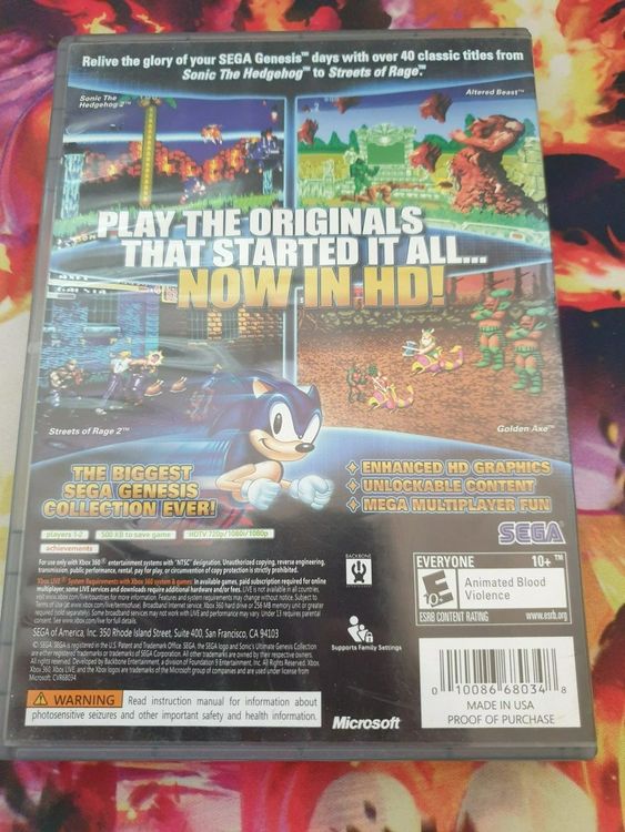 Sonic's Ultimate Genesis Collection Xbox 360 (Gebraucht) in Root für ...