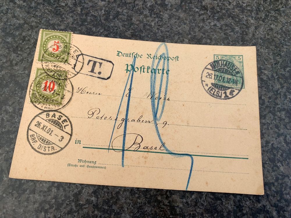 Brief DE/CH mit Strafporto 1901 gem. Bilder (Gebraucht) in Oberuzwil für CHF 1 – mit Lieferung ...