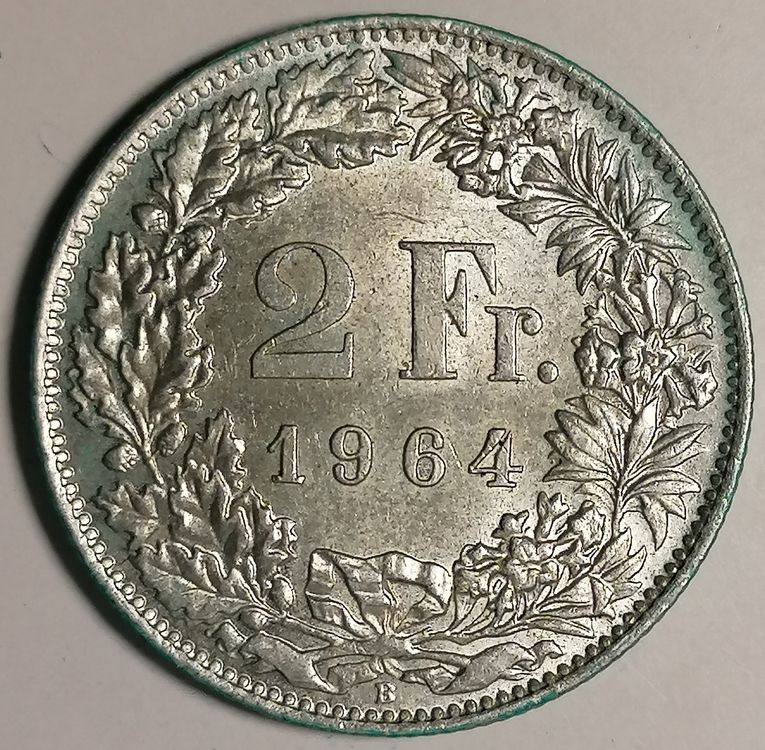 2 Franken Schweiz 1964 (Gebraucht) in Stalden (Sarnen) für CHF 10 – mit Lieferung auf Ricardo kaufen