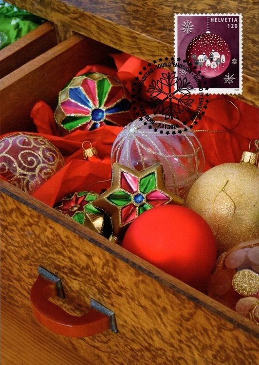 Maximumkarte Weihnachten 2024 - Kugel | Kaufen auf Ricardo