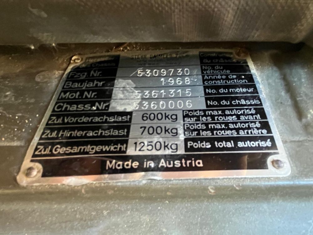 Haflinger Steyr Puch Typ 700 AP, Werfer BANTAM L gl 4x4 (Gebraucht) in St. Moritz für CHF 17900 ...