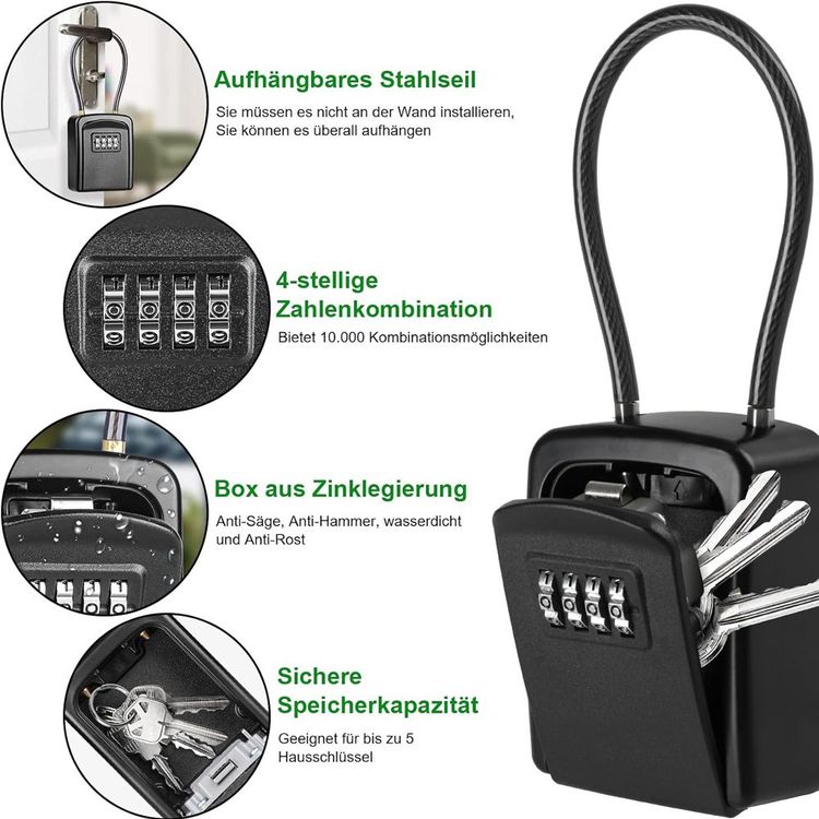 Schlüsseltresor Schlüsselsafe Schlüsselkasten Schwarz (Neu (gemäss Beschreibung)) in Thun für ...