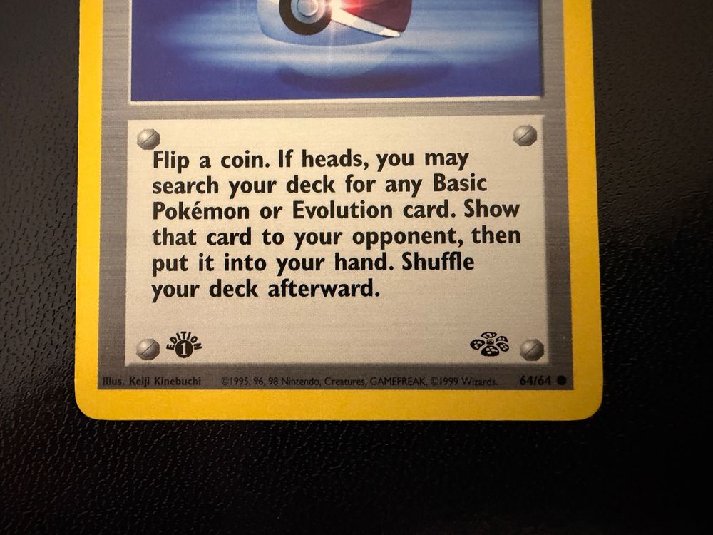 1. Edition Poké Ball Trainer 64/64 Jungle 1999 (Gebraucht) in Luzern ...