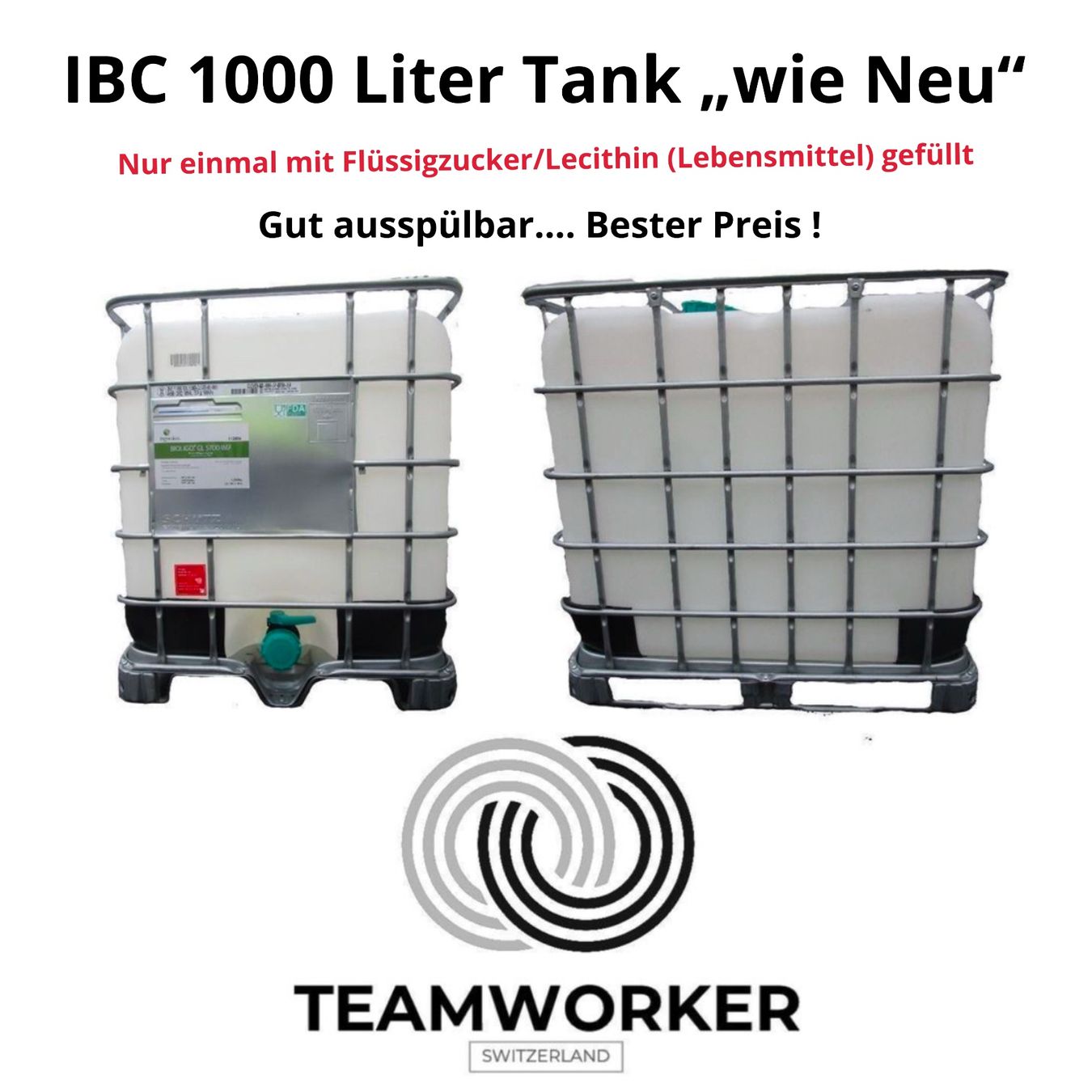 IBC 1000 Liter Tank „wie Neu“ (Neu (gemäss Beschreibung)) in ...
