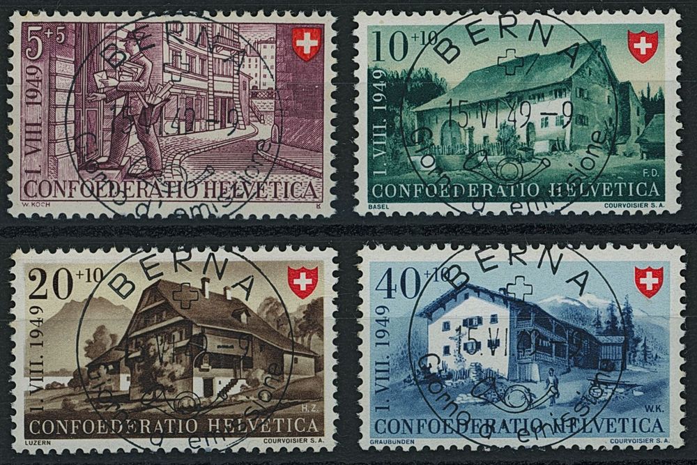 1949 - Pro Patria - Ersttag Voll Stempel ET · italienisch·it (Gebraucht) in Schindellegi für CHF ...