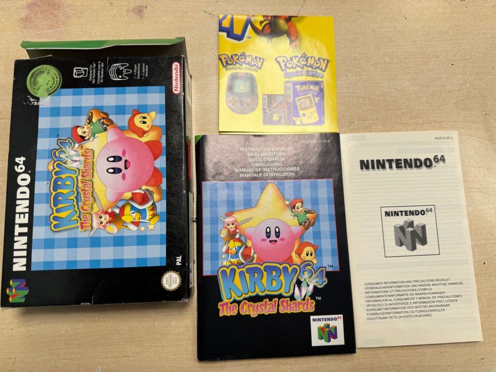 Kirby the Christal Shard N64, NUR Hülle+Anleitung,ohne Spiel | Kaufen ...
