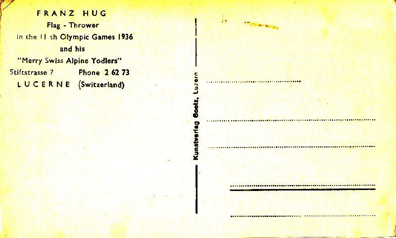 Luzern - Franz Hug Olympic + 1936 | Kaufen auf Ricardo