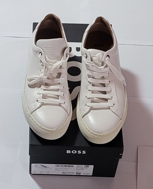 Baskets cuir BOSS blanches, taille 43 - État neuf (Neuf (Voir ...