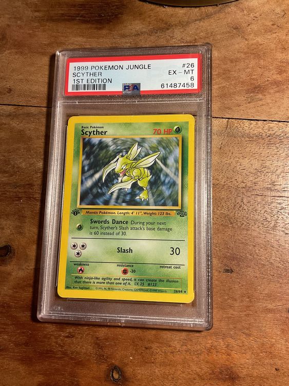 Scyther 1st edition, Pokemon Jungle (1999), PSA 6 (Gebraucht) in Peseux für CHF 56 – mit ...