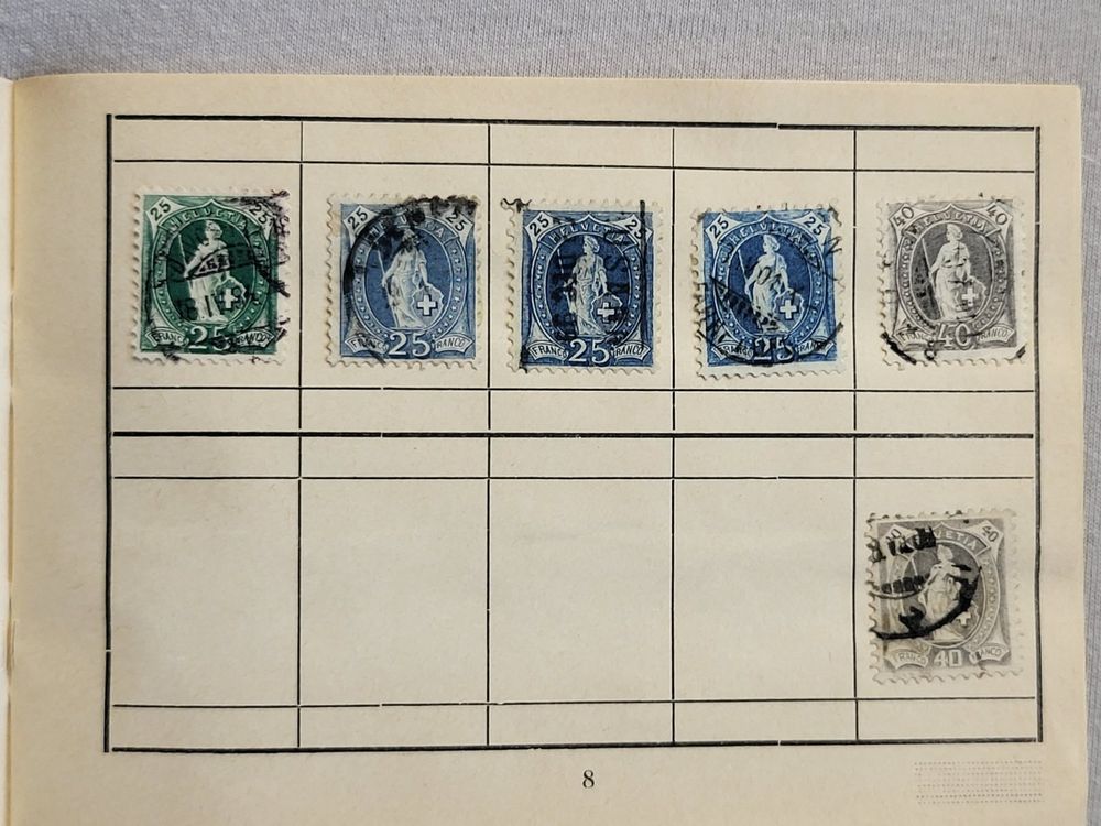 (873) Altes kleines Briefmarkenheft ab ca. 1900 Jahrhundert (Gebraucht ...