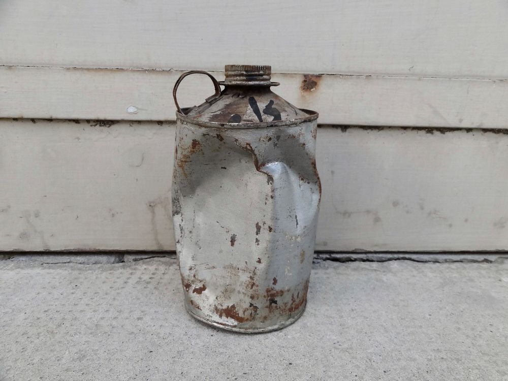 alter, kleiner Kanister aus Blech Rost Blechkanister Bidon (Gebraucht ...