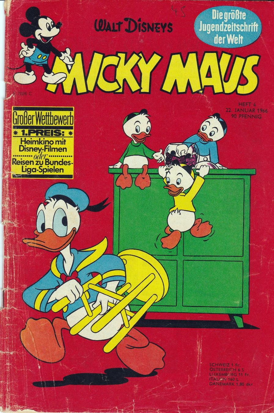 Micky Maus, Heft 4, 1966, (Gebraucht) in Neuenhof für CHF 5 – mit ...