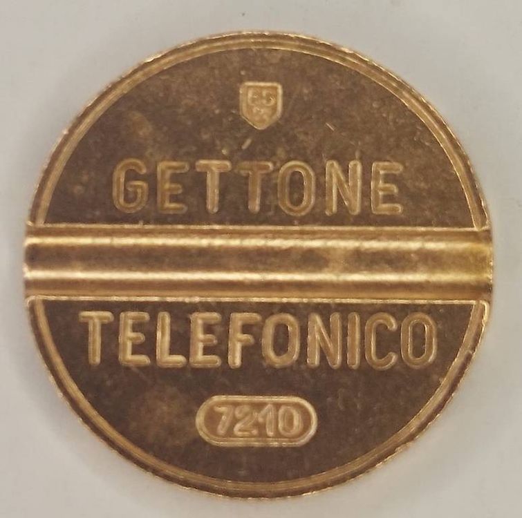 Italienischer SIP-Telefon-Token von 1972 mit dem Stempel ESM (Gebraucht ...
