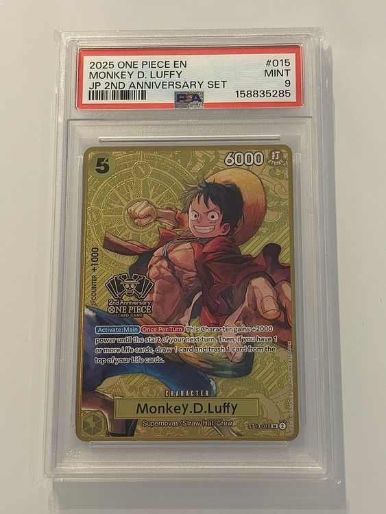 One Piece TCG - Monkey.D.Luffy ST13-015 - MINT PSA 9 - EN (Neu (gemäss ...